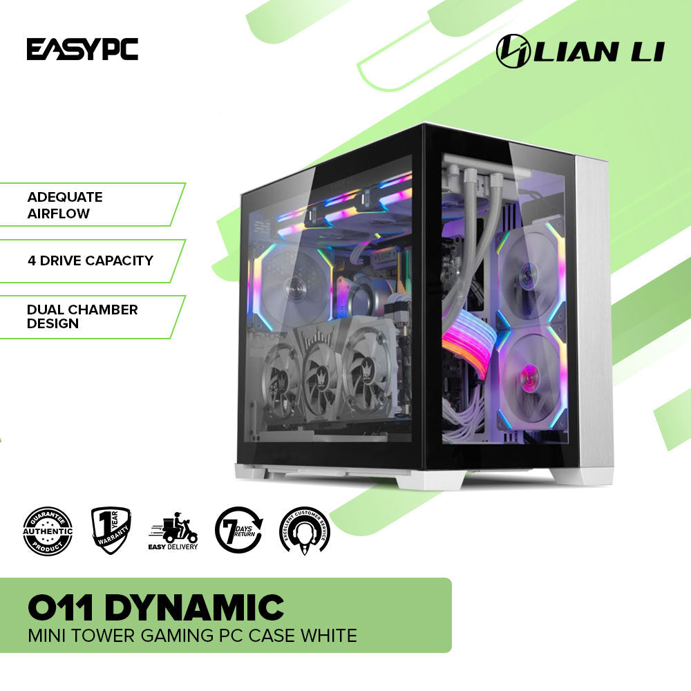 LianLi O11 Dynamic Adequate Airflow |4 Drive Capacity|Dual Chamber Des ...