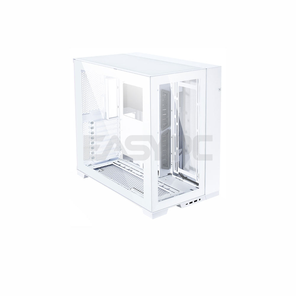 Lian Li c Front and side Tempered Glass White and Black Mid Tower ATX ...