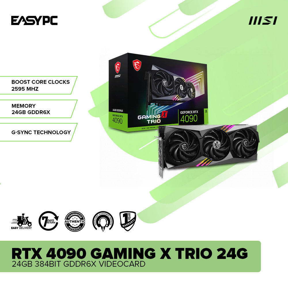 MSI RTX 4090 X TRIO 24G 24GB 384-bit GDDR6X Graphics Card – EasyPC