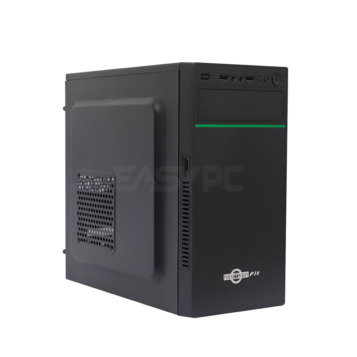 Neutron Fit FHGR Micro Atx Case Green with 700 watts power supply – EasyPC