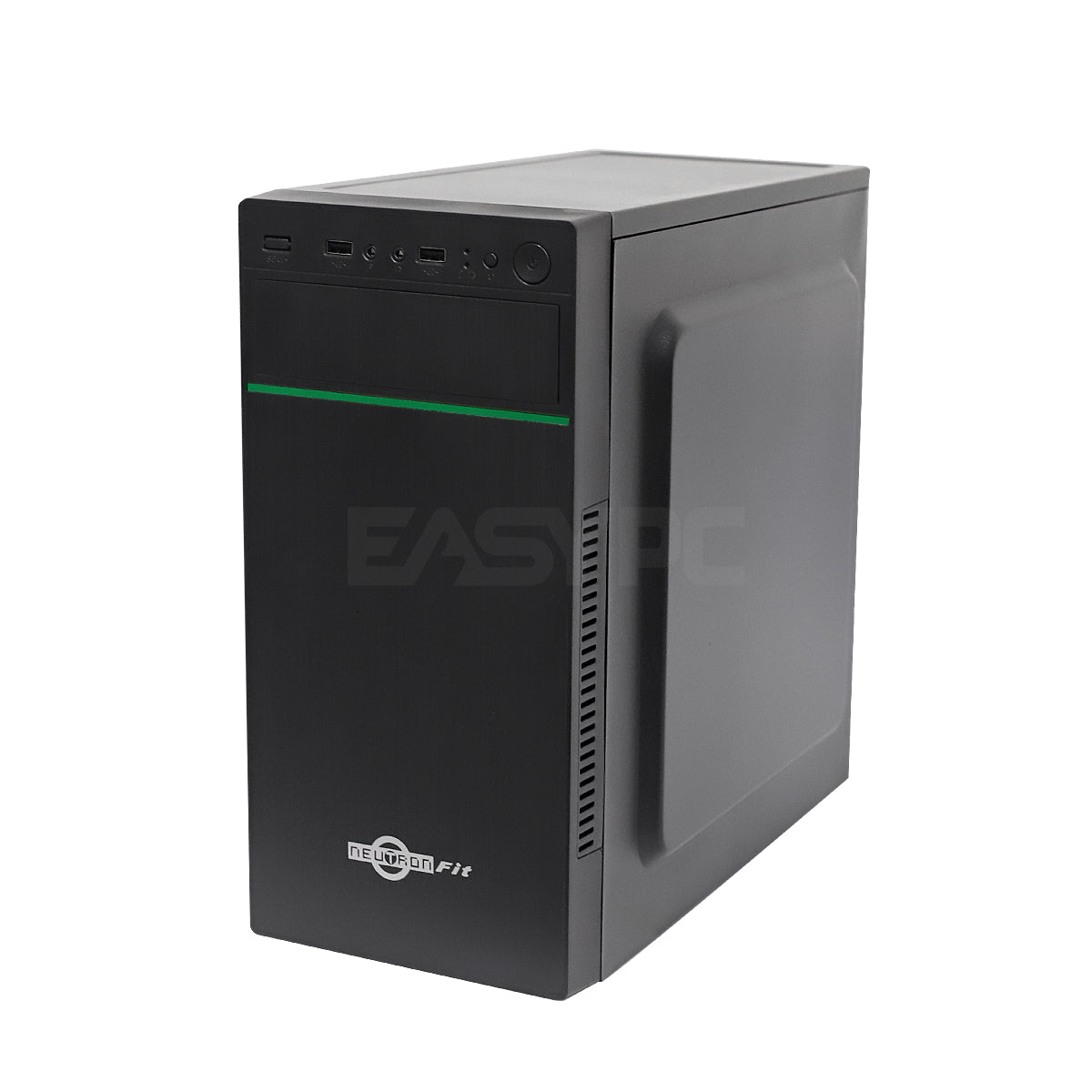Neutron Fit FHGR Micro Atx Case Green with 700 watts power supply – EasyPC