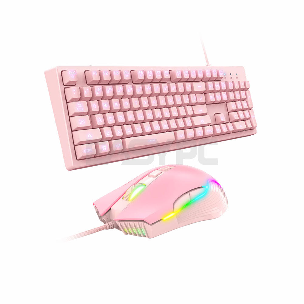 Onikuma G25 + CW905 Gaming Bundle Keyboard and Mouse Pink – EasyPC