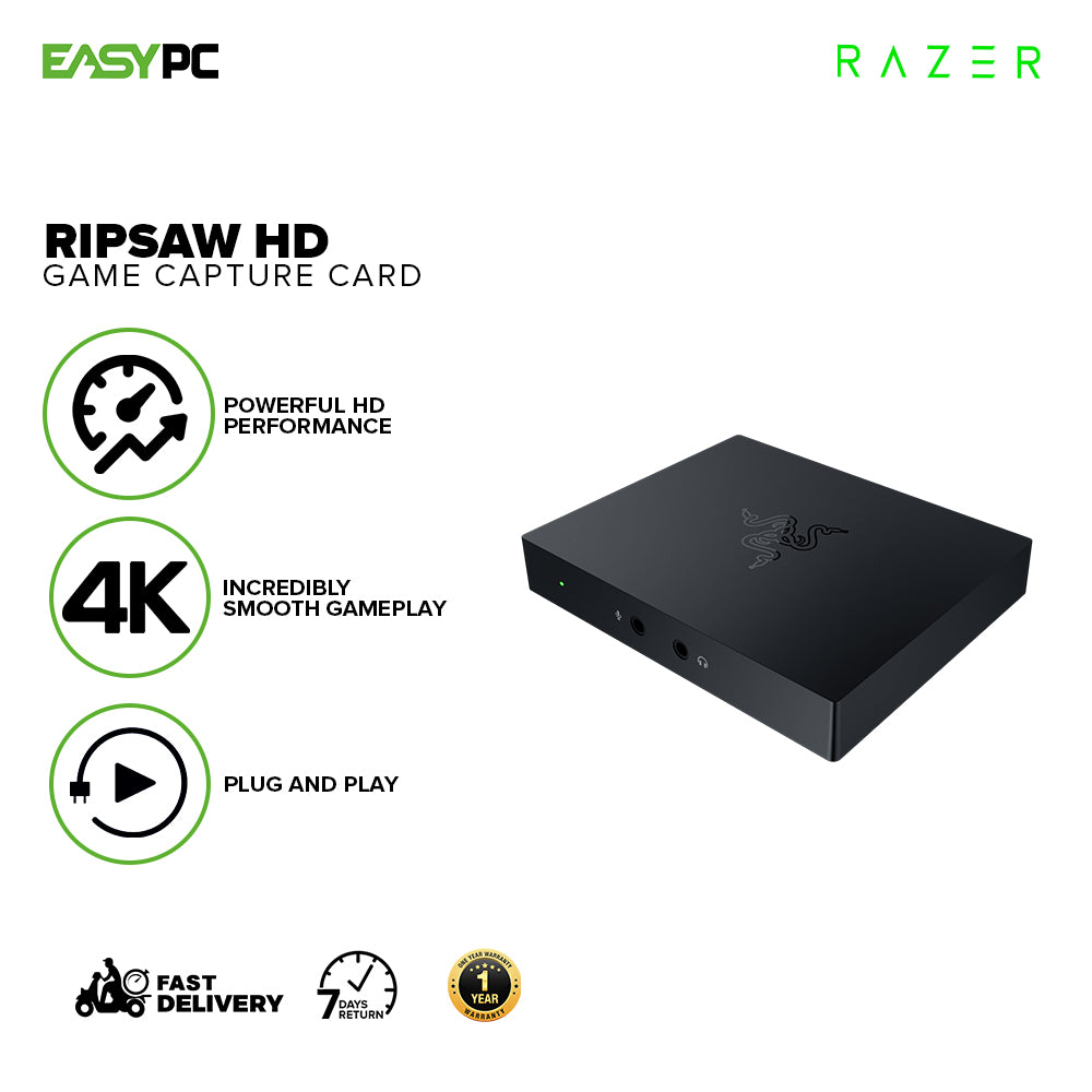 Razer Ripsaw HD Game Streaming Capture Card - 1080P FHD 60 FPS Recordi ...