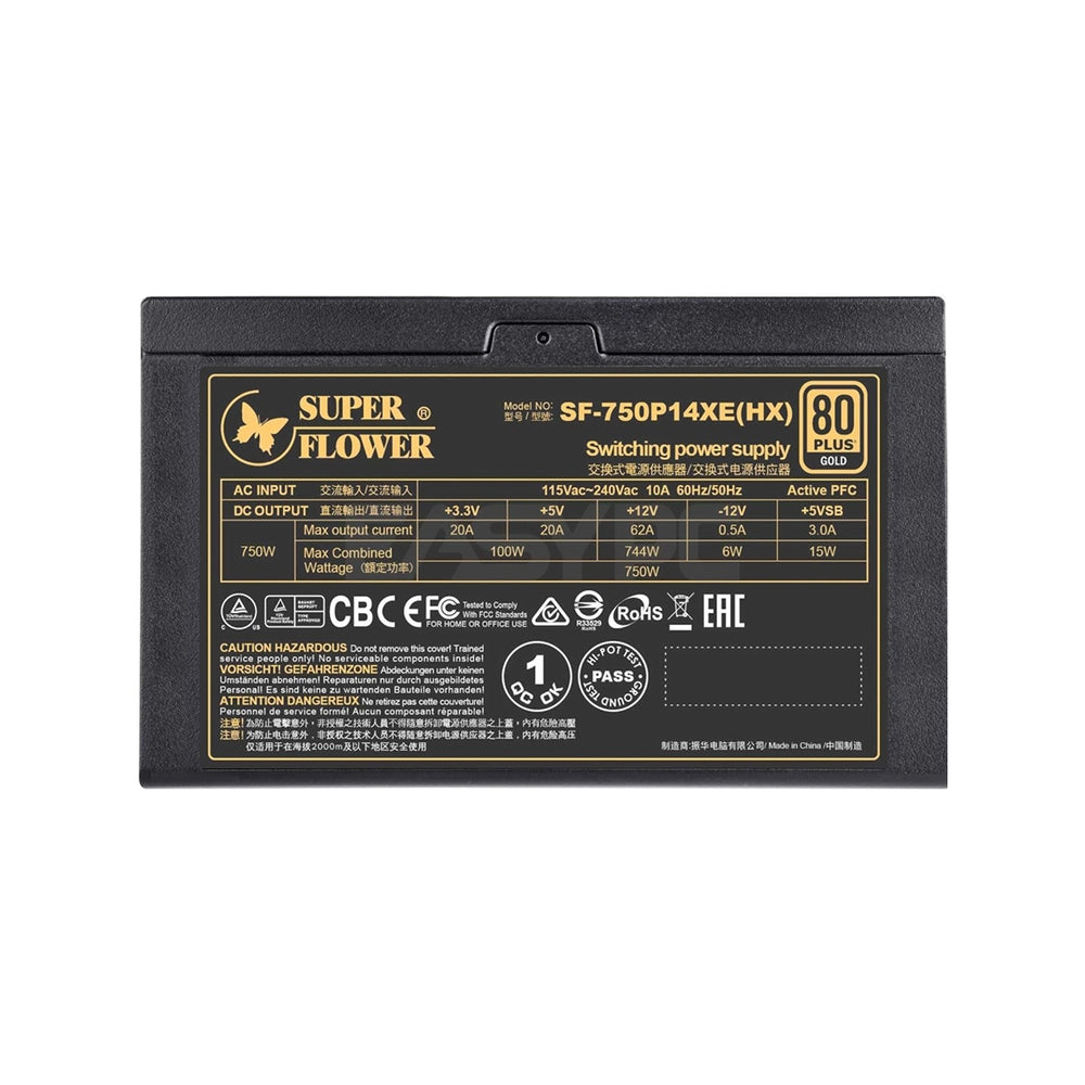 SuperFlower Legion HX 750W Power Saving Non-Modular 80 PLUS Gold Certi ...
