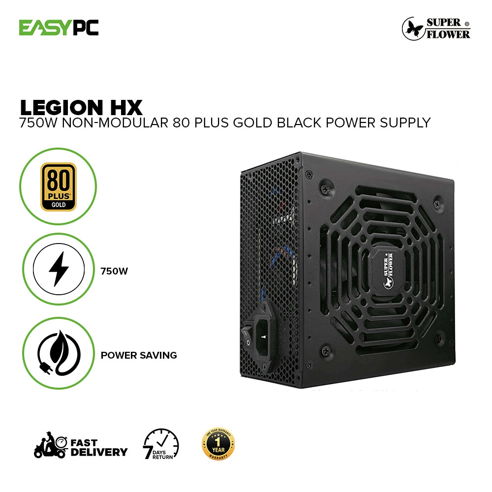 SuperFlower Legion HX 750W Power Saving Non-Modular 80 PLUS Gold Certi ...