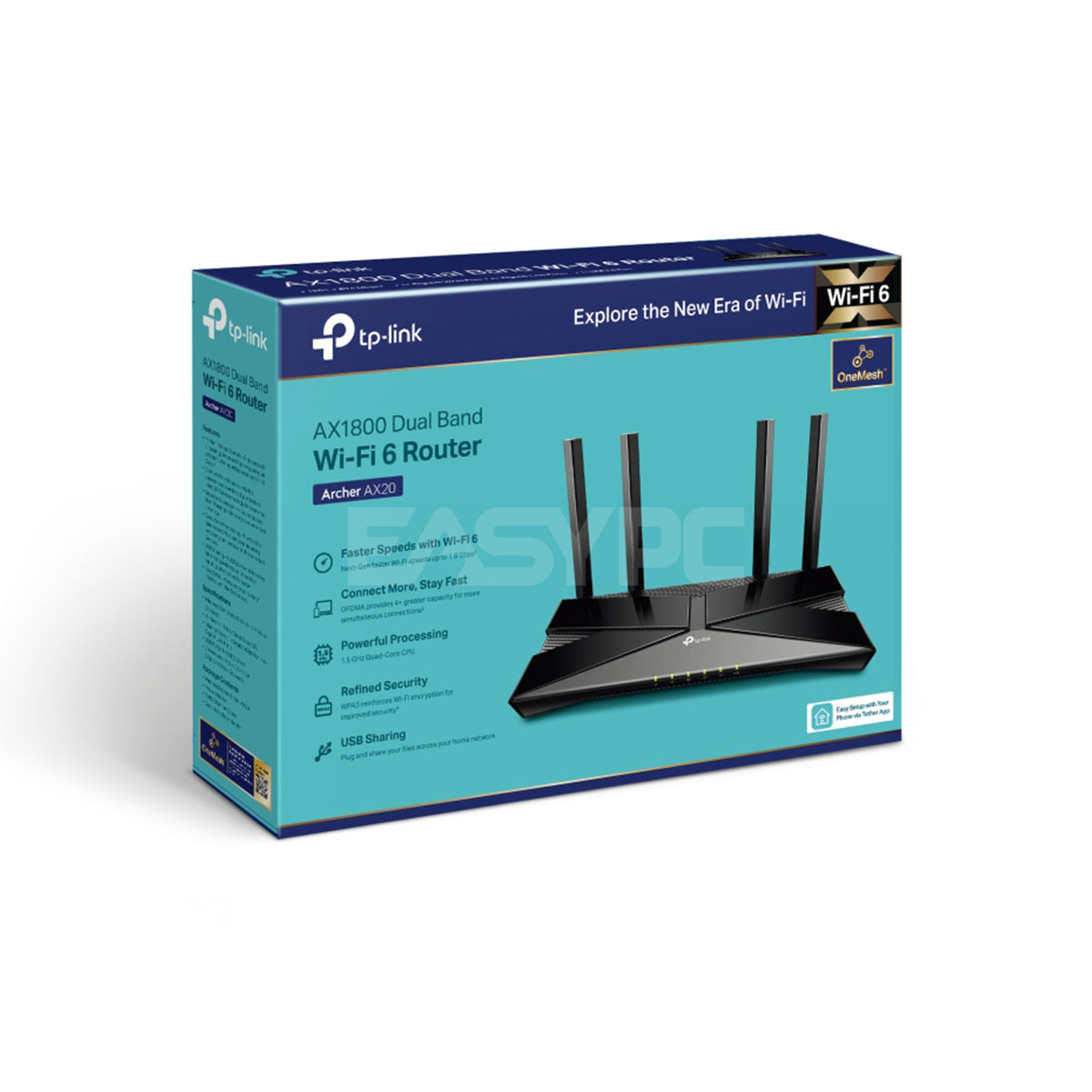 Tp-link Archer AX20 AX1800 Dual-Band Router Full Gigabit Ports – EasyPC
