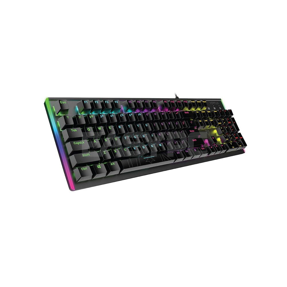Vertux Comando 104-Key Rainbow-Backlit Blue Switch Anti Ghosting Key U ...